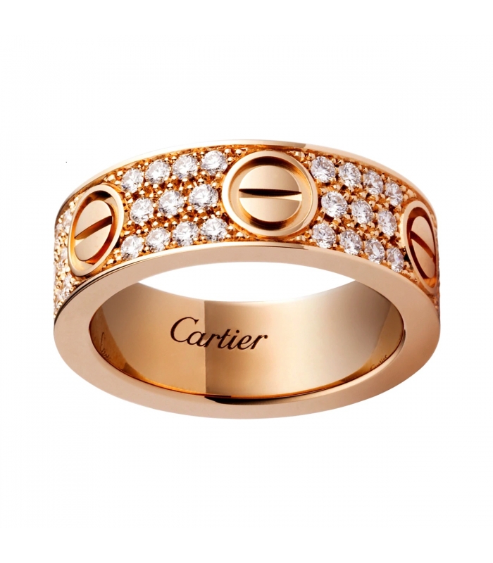 Inel Cartier Love - Full Diamonds Rose Gold - Luxurya